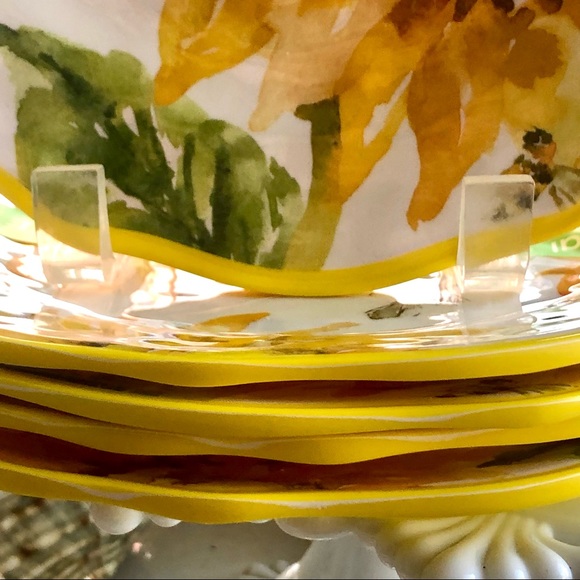 Dining | New Sunflower Melamine Buffet Salad Plates | Poshmark